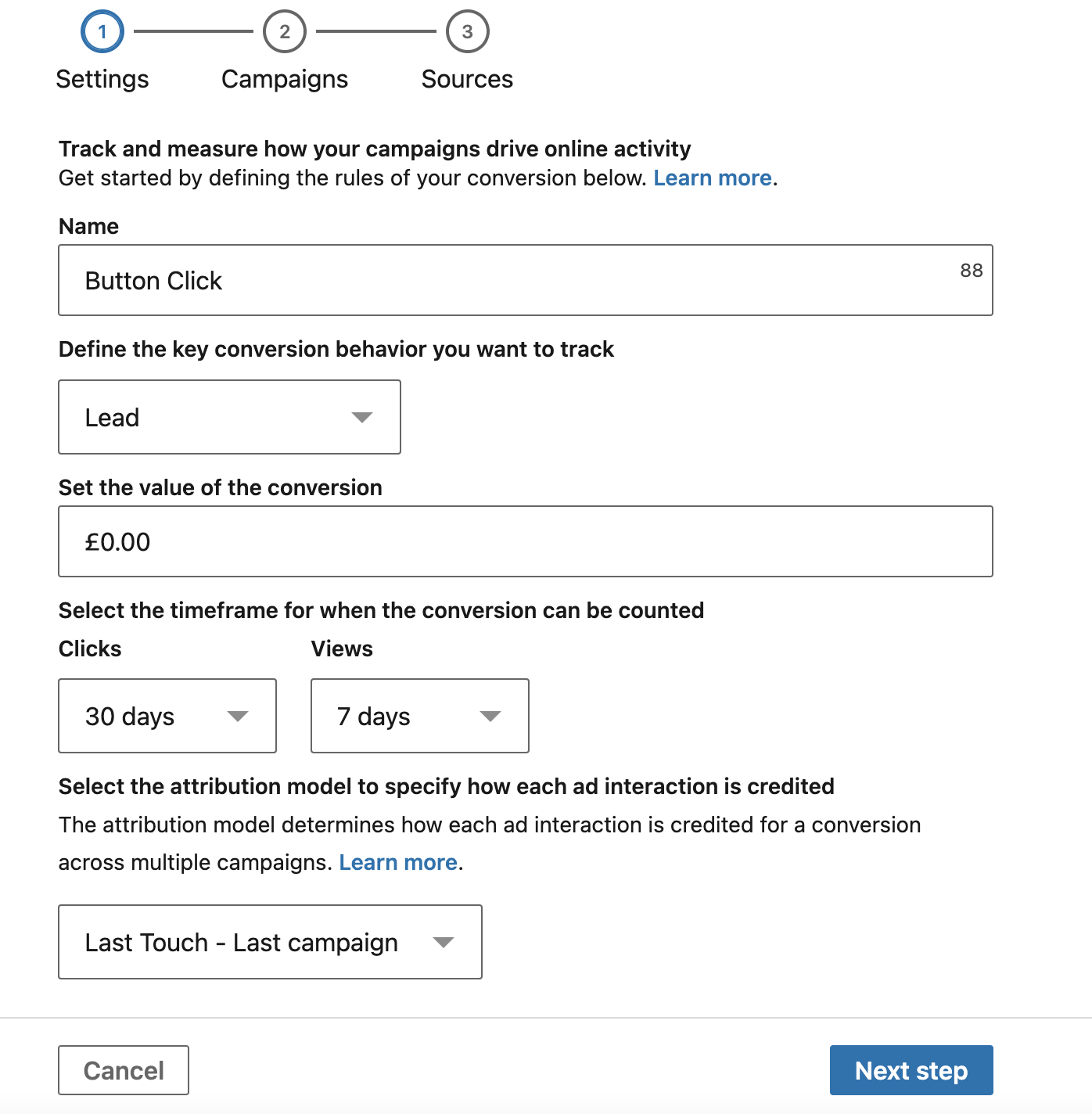 LinkedIn Event Tracking - Setting Up Event-Specific Conversions
