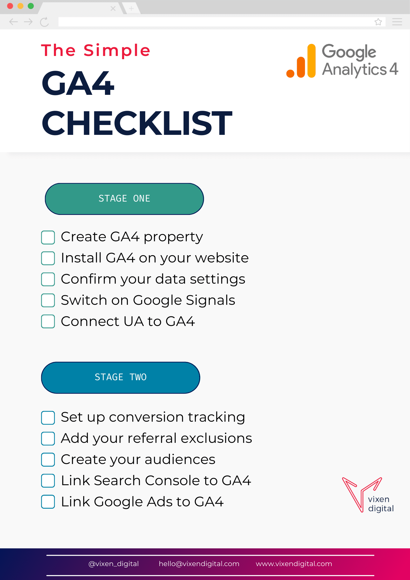 Simple GA4 Migration Checklist Free PDF Video Walkthrough