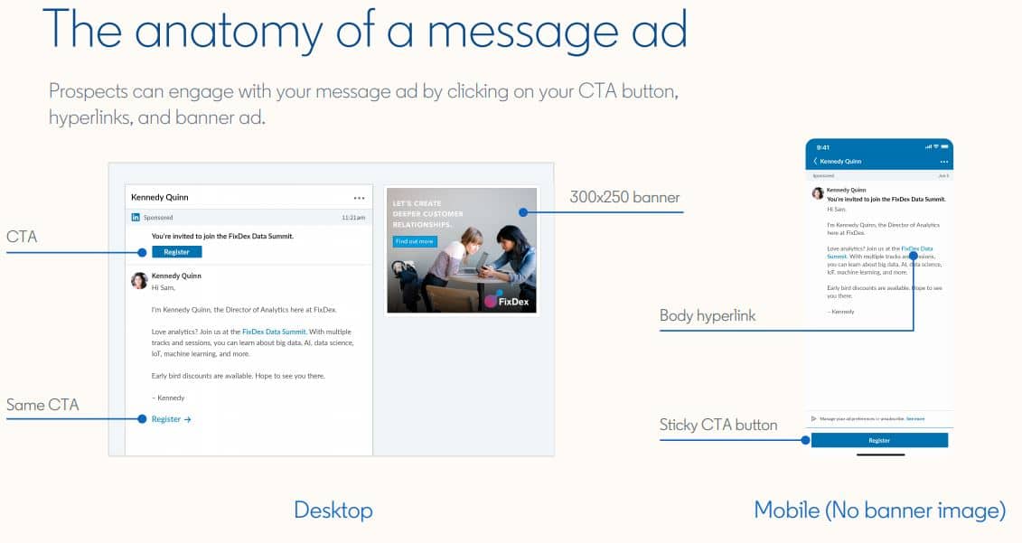 Saying Goodbye to LinkedIn Message Ads - Vixen Digital