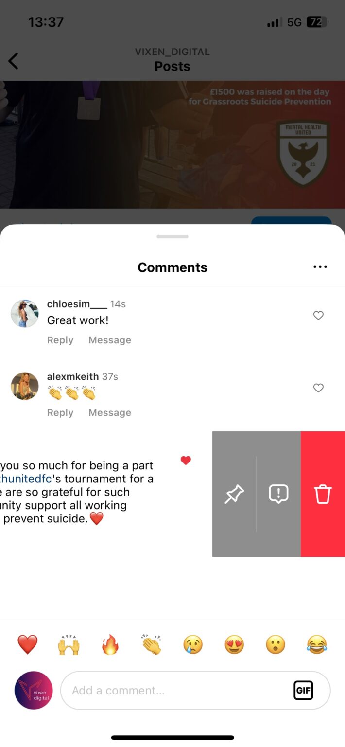 How To Pin a Comment on Instagram - Vixen Digital