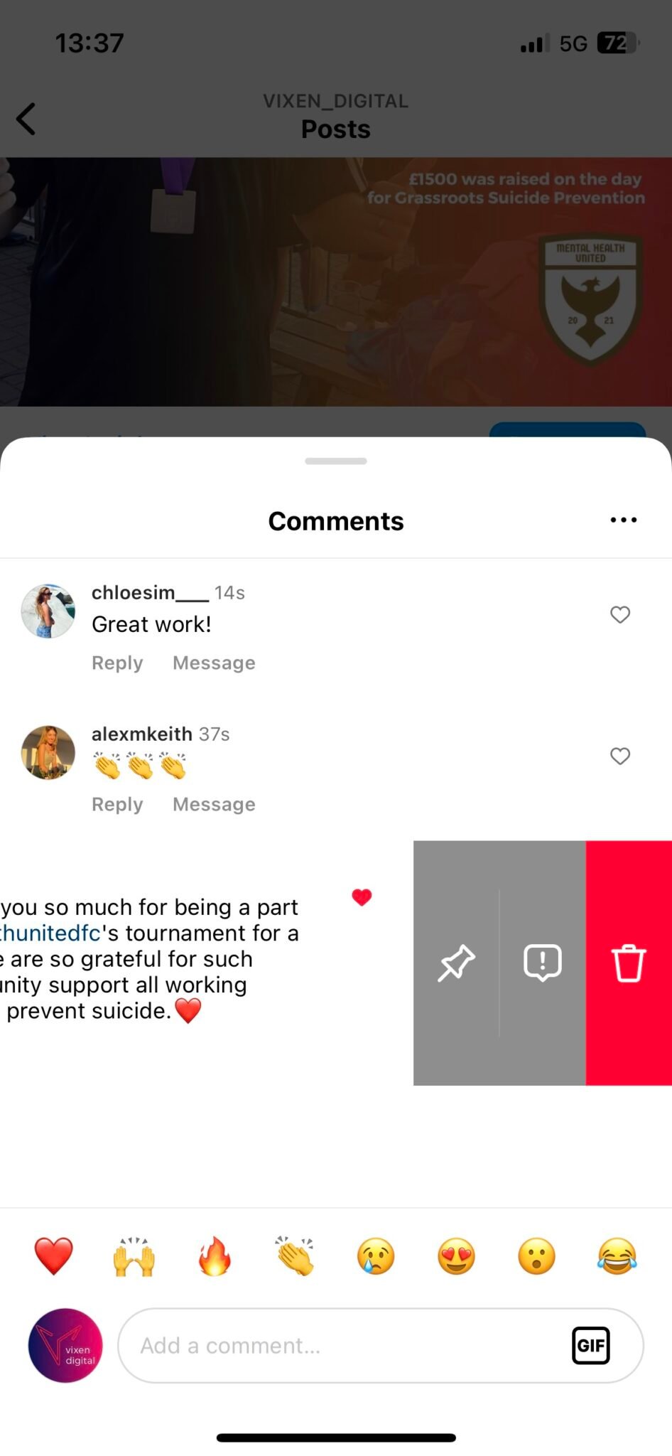 How To Pin a Comment on Instagram - Vixen Digital