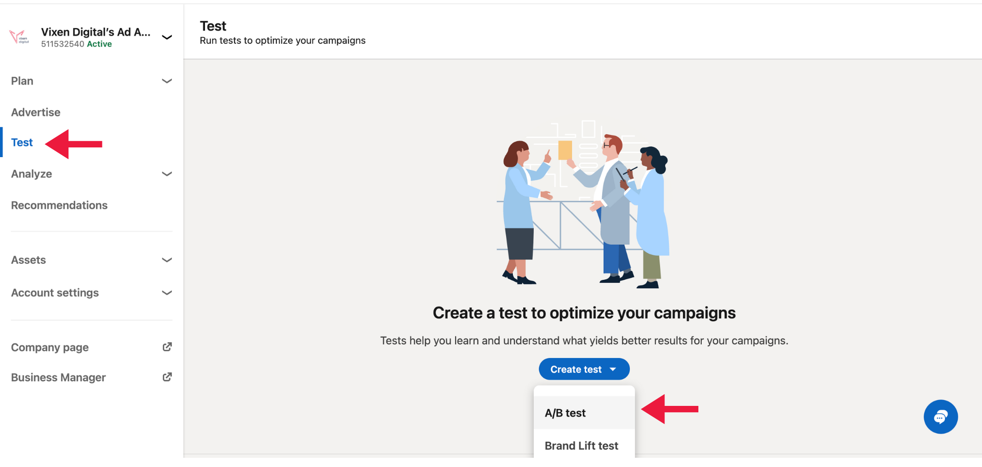 LinkedIn Ads A/B Testing: Best Practice (with Example) - Vixen Digital